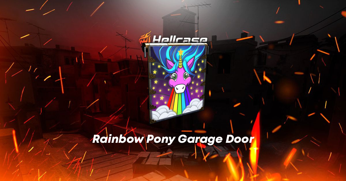 Rainbow Pony Garage Door Skin | CS2, Rust, Dota 2 Items
