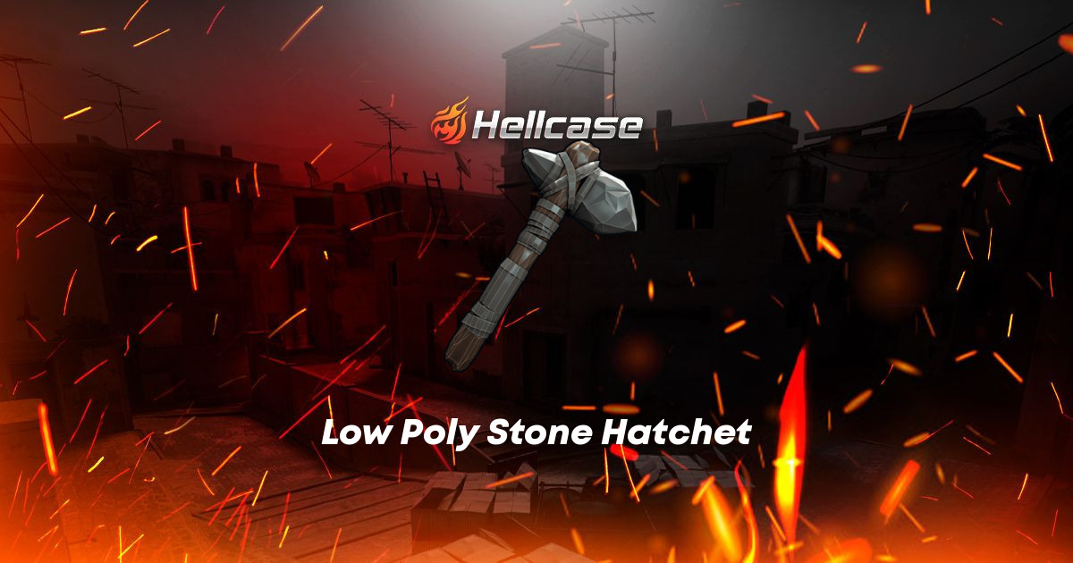 Low Poly Stone Hatchet Skin | CS2, Rust, Dota 2 Items