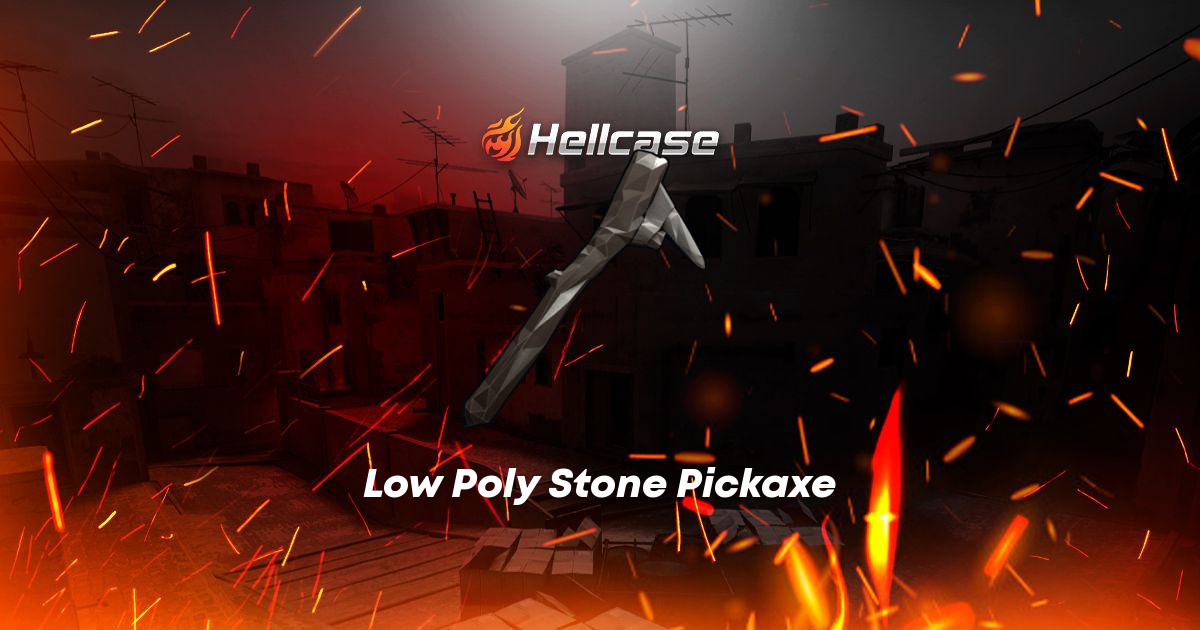 Low Poly Stone Pickaxe Skin | CS2, Rust, Dota 2 Items
