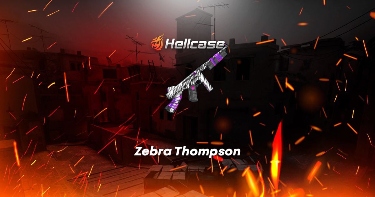 Zebra Thompson Skin | CS2, Rust, Dota 2 Items
