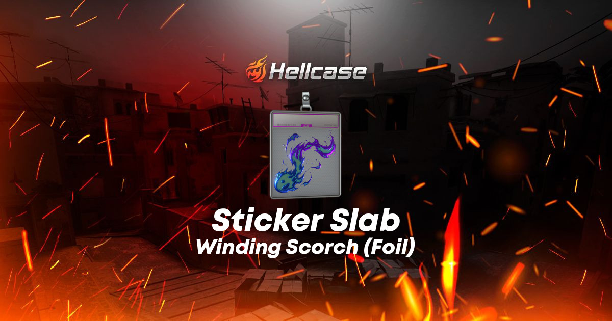 Sticker Slab | Winding Scorch (Foil) Skin | CS2, Rust, Dota 2 Items