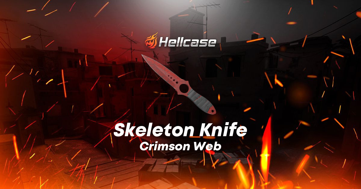 Skeleton Knife | Crimson Web Skin | CS2, Rust, Dota 2 Items
