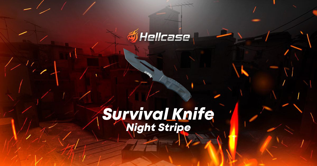 Survival Knife | Night Stripe Skin | CS2, Rust, Dota 2 Items