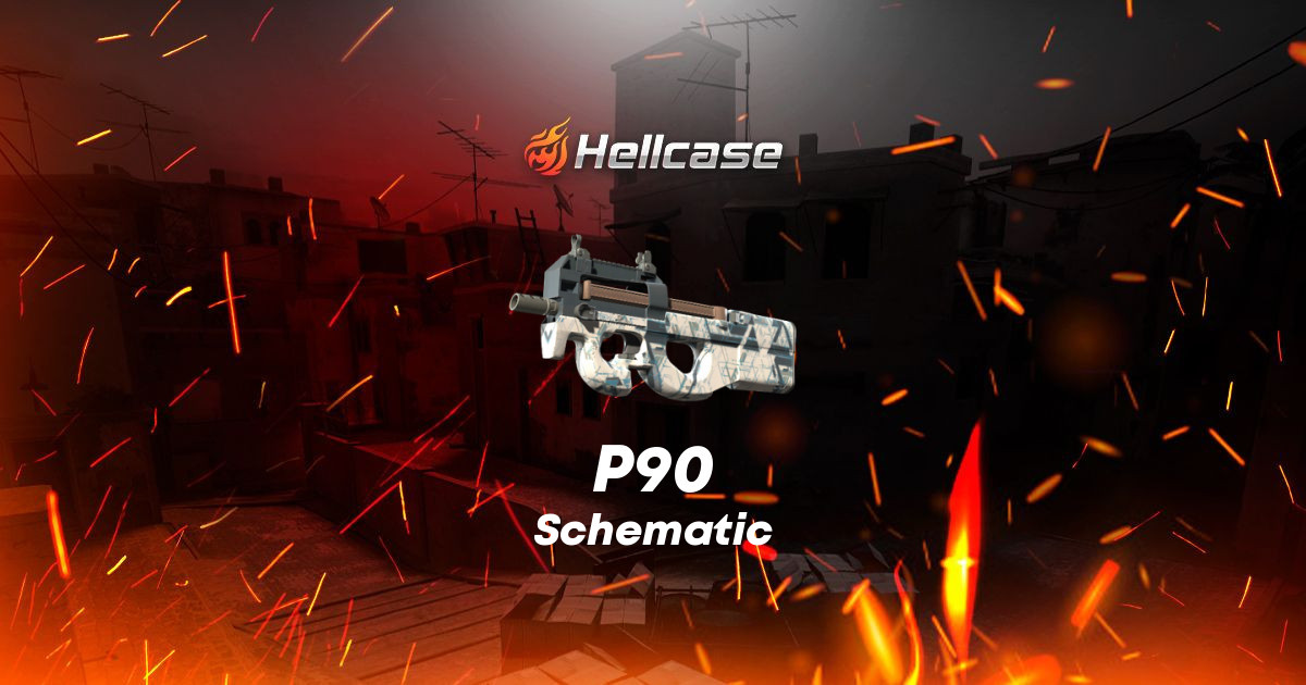 P90 | Schematic Skin | CS2, Rust, Dota 2 Items