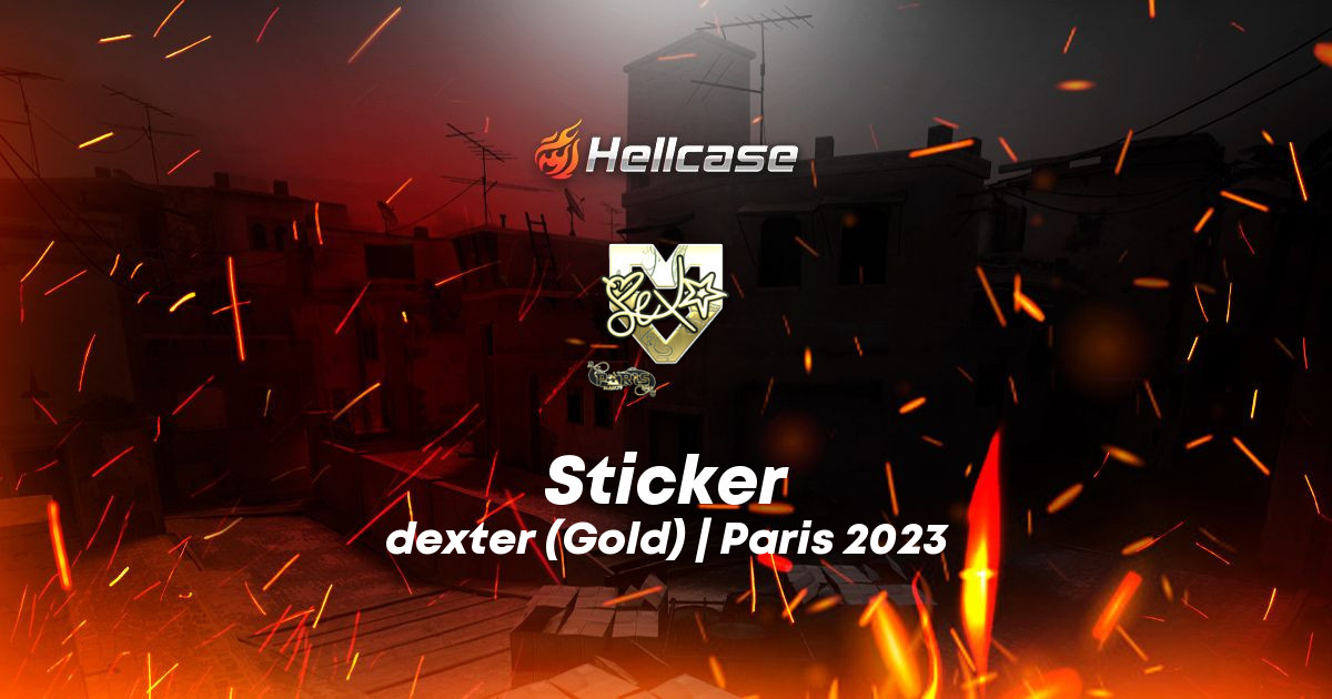 Sticker | dexter (Gold) | Paris 2023 Skin | CS2, Rust, Dota 2 Items