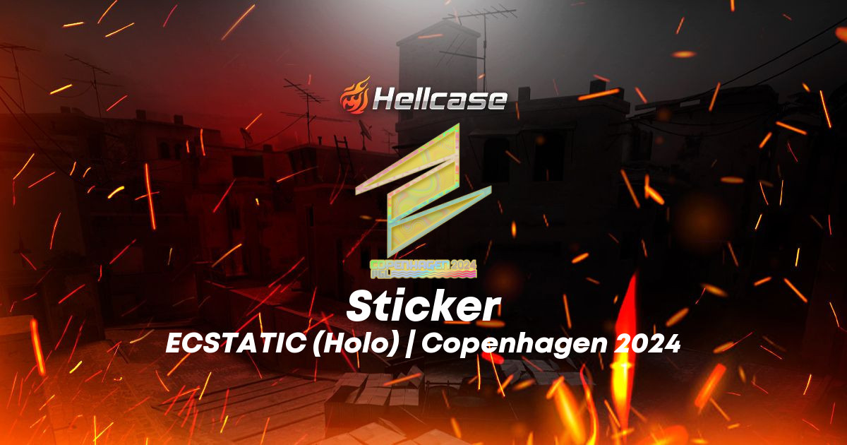 Sticker | ECSTATIC (Holo) | Copenhagen 2024 Skin | CS2, Rust, Dota 2 Items