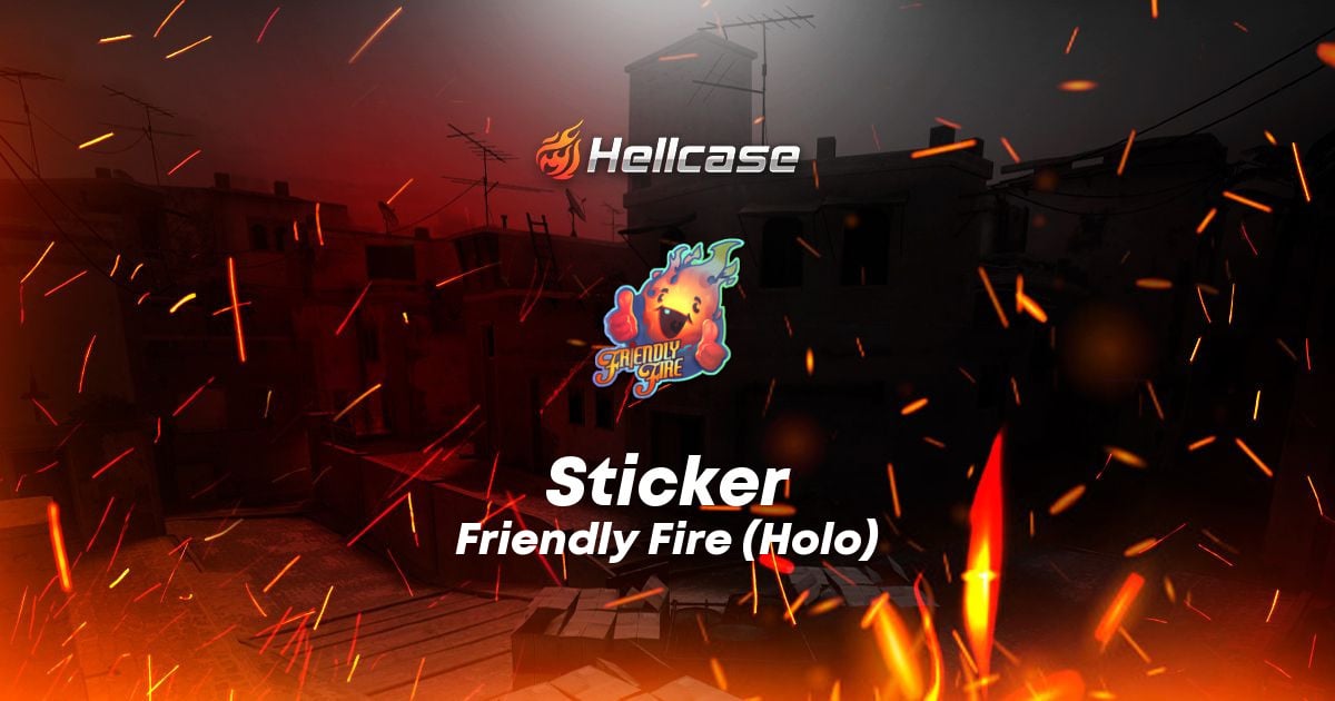Sticker | Friendly Fire (Holo) Skin | CS2, Rust, Dota 2 Items