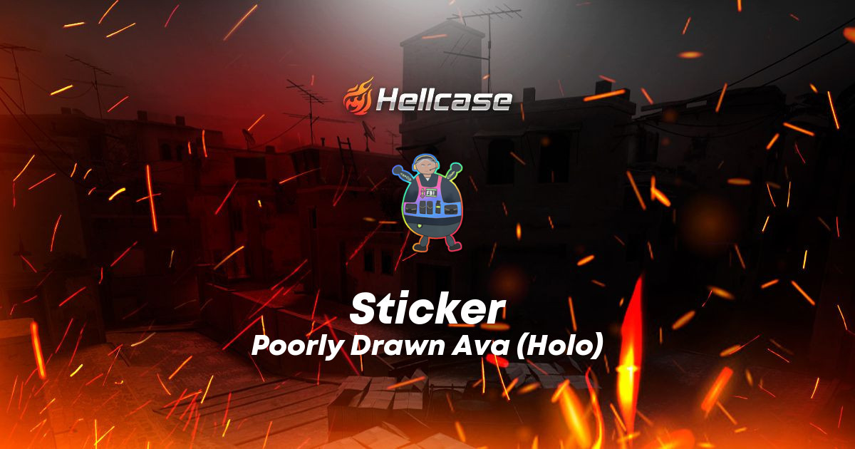Sticker | Poorly Drawn Ava (Holo) Skin | CS2, Rust, Dota 2 Items