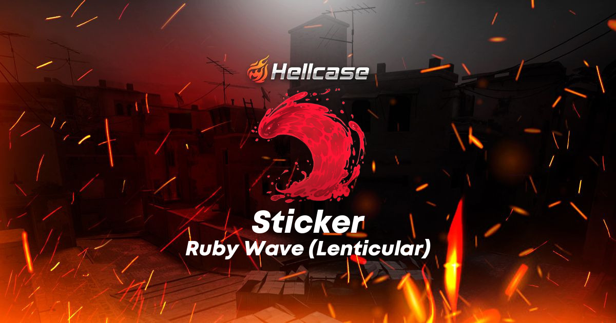 Sticker | Ruby Wave (Lenticular) Skin | CS2, Rust, Dota 2 Items